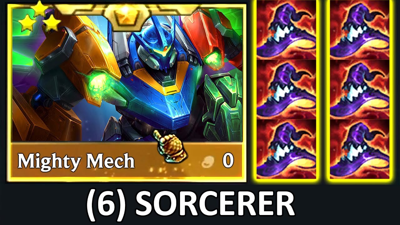 WIZARD-MECH Max AP ⭐⭐⭐ 6 Sorcerer + 6 Rabadon - YouTube
