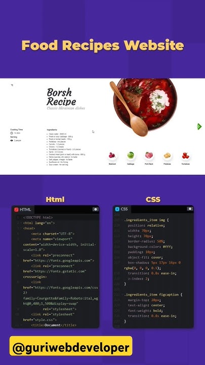 food website #coding #css #javascript #ytshorts #shorts #viralvideo #webdesign #python #html #yt ...