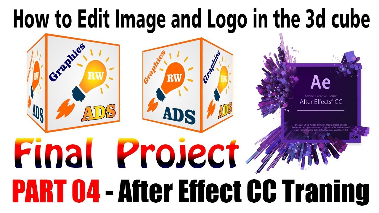 How to Add or Edit Image and Logo in the 3d cube rotation After Effect ...