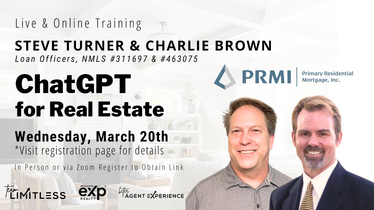 ChatGPT For Real Estate With Steve Turner and Charlie Brown - YouTube