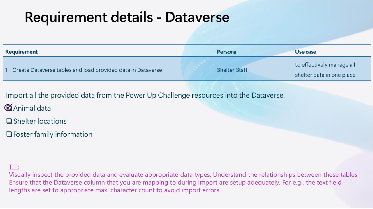 5. Step 3: Adding and Importing an Animal Table in Dataverse ...