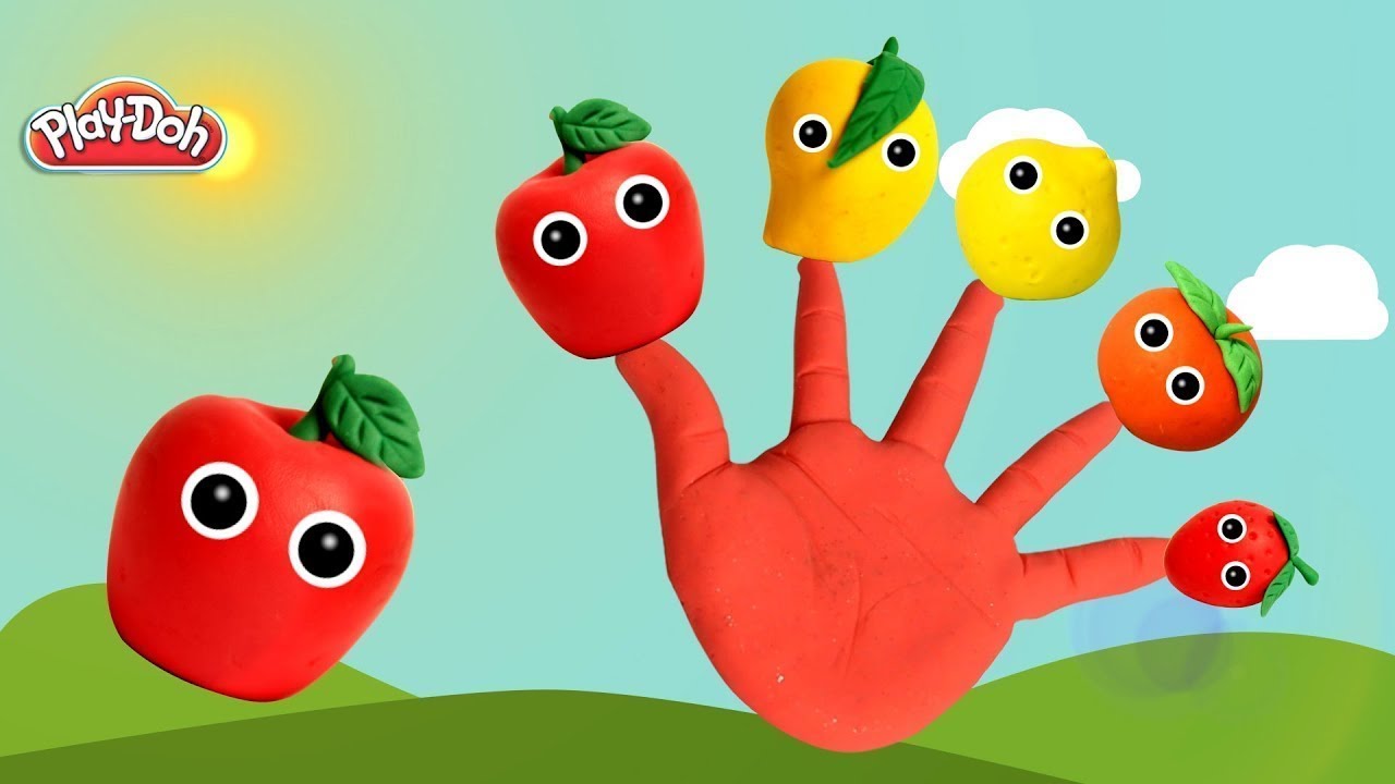 Play Doh Fruit Finger Family for Kids - YouTube