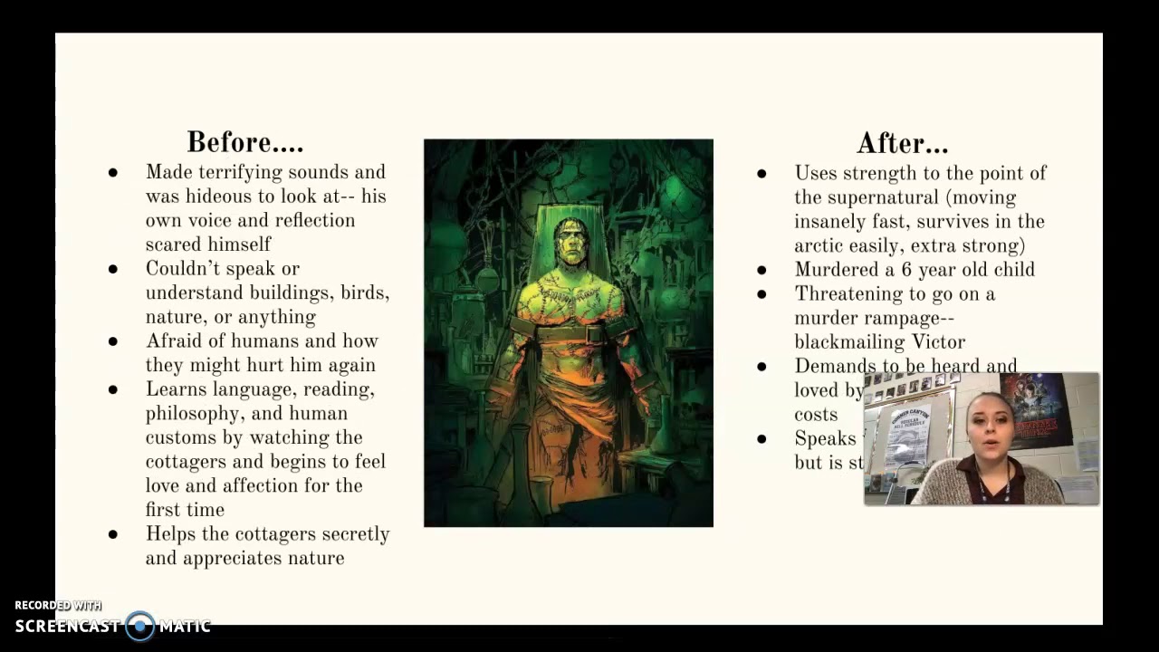 Victor and the Creature Character Analysis - YouTube