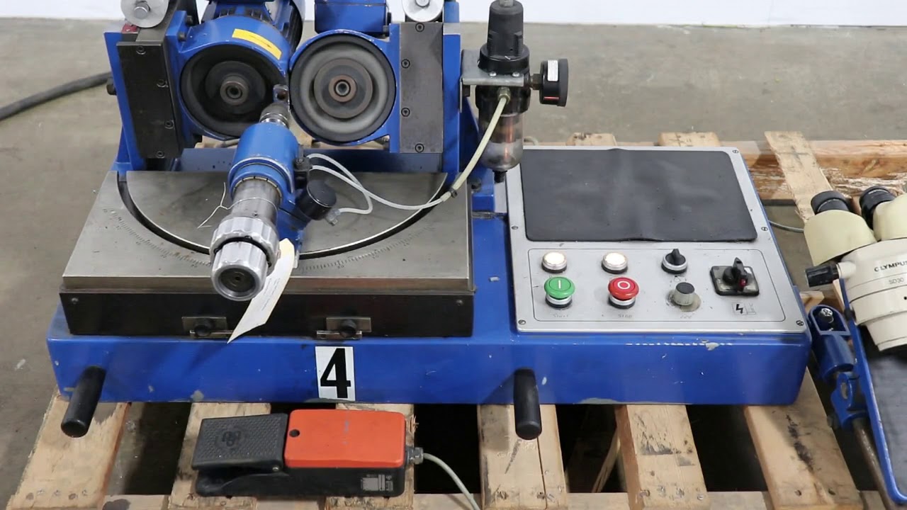 Benchtop Tool & Cutter Grinder Sharpener, Power Table Feed - YouTube