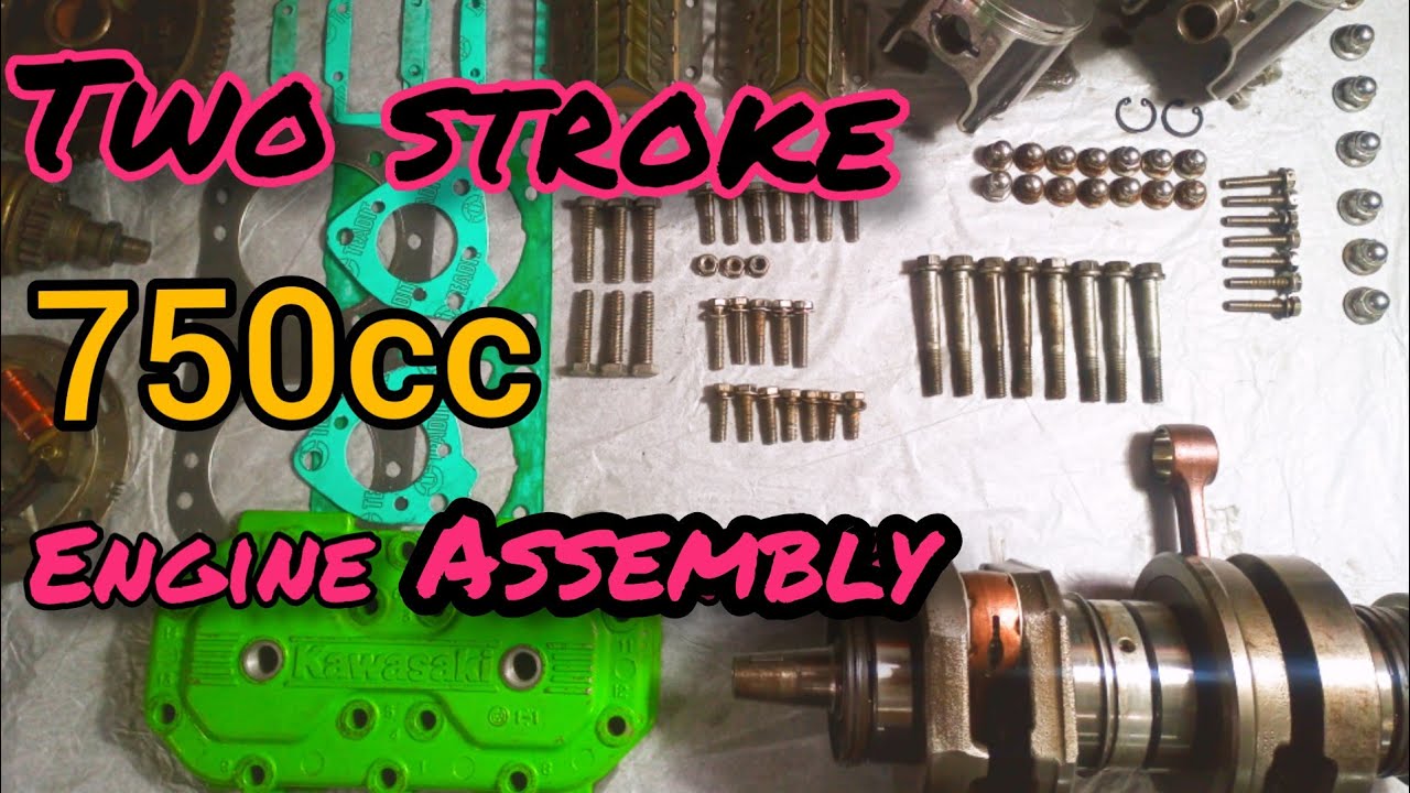 750cc two stroke engine assembly - YouTube