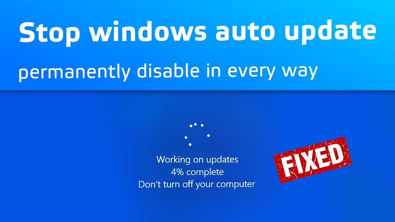 How to Permanently Disable Windows Auto Updates | Tosnosh Tech - YouTube