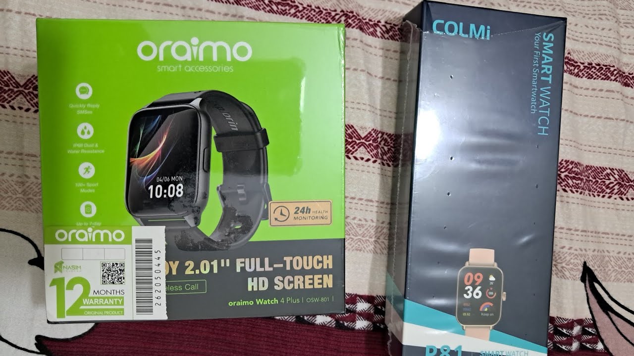 Unboxing+Dept Review of oraimo Watch 4 Plus and COLMi P81 Smart Watch ...