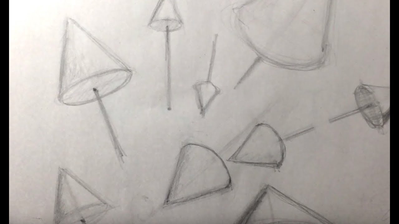 Drawing Perspective - Cones Indicating Direction - YouTube