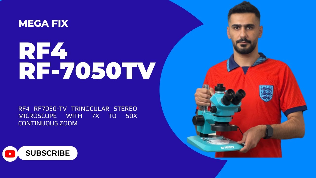 RF4 RF7050-TV TRINOCULAR STEREO MICROSCOPE WITH 7X TO 50X CONTINUOUS ...