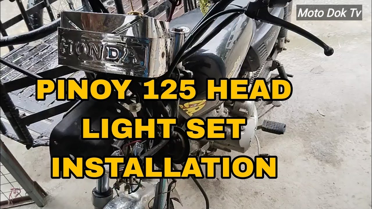 MOTOPOSH PINOY 125 SET OF HEAD LIGHT INSTALLATION - YouTube