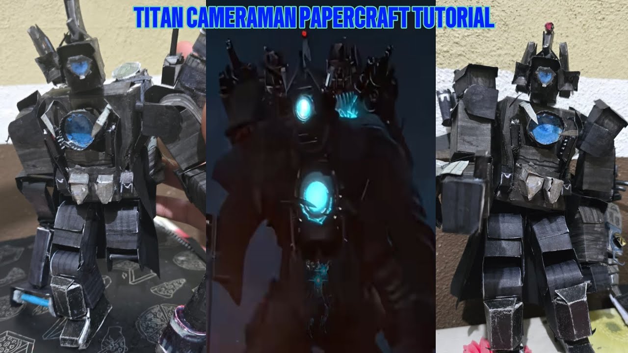 How to make the titan cameraman from skibidi toilet papercraft - YouTube