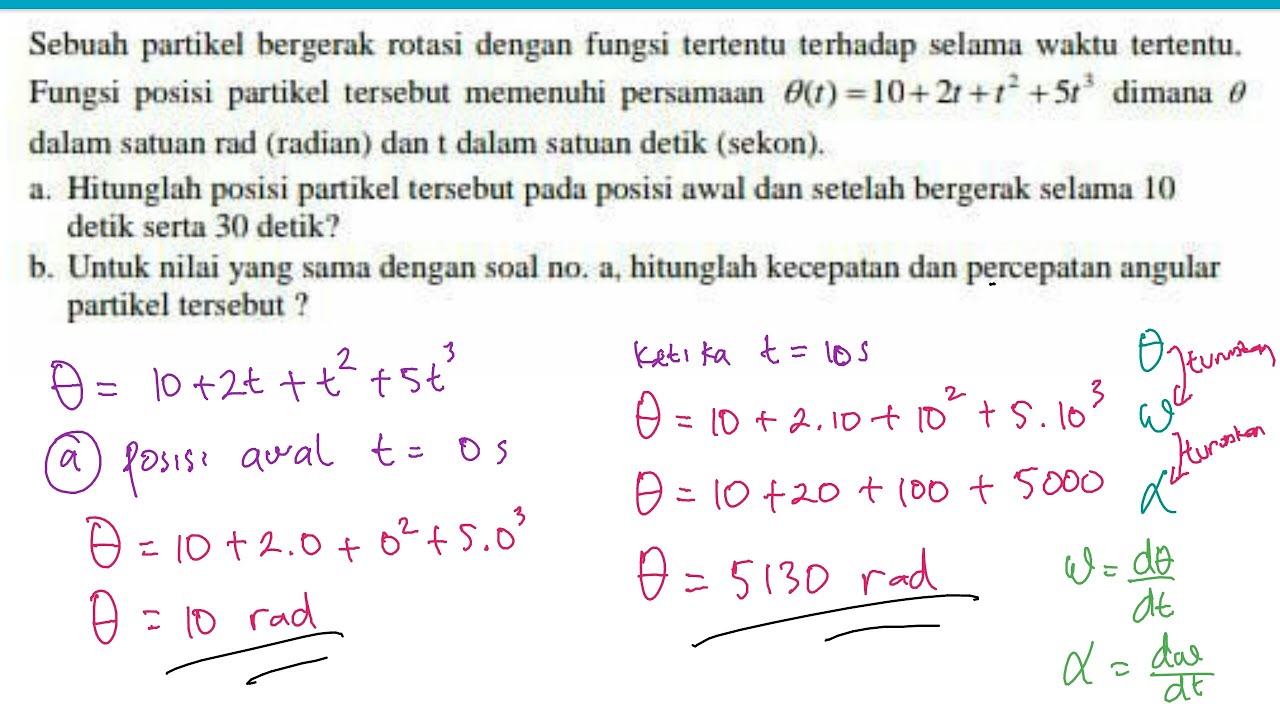menghitung posisi sudut, kecepatan sudut dan percepatan anguler dari ...