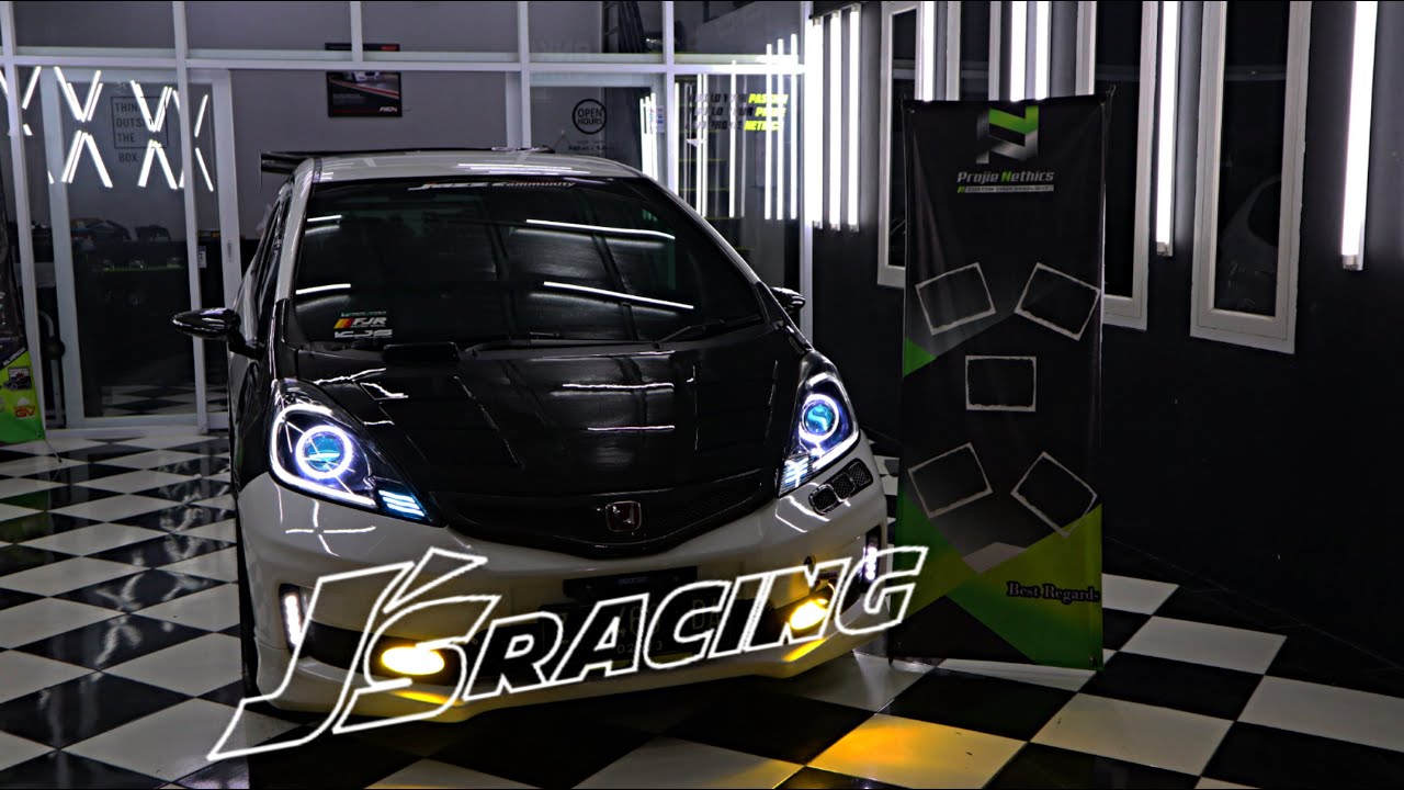 MODIFIKASI LAMPU JAZZ RS " ALA JS RACING " - YouTube