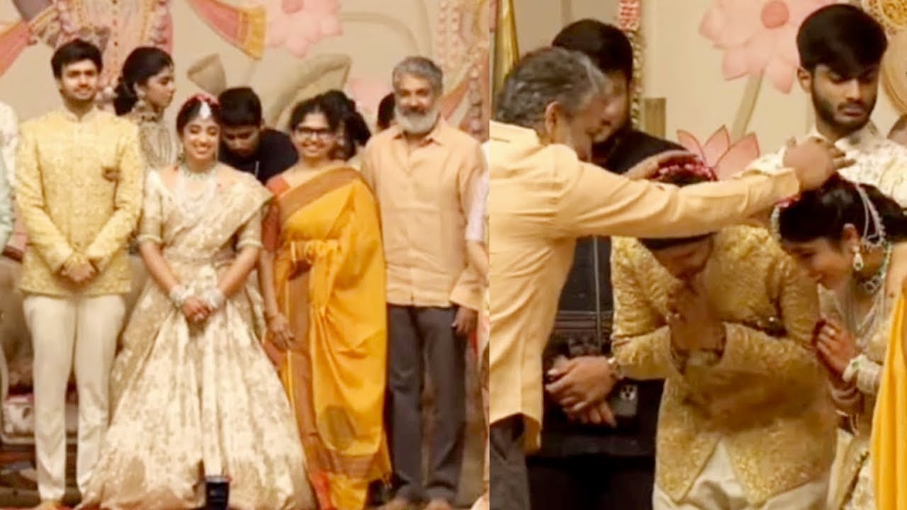 Director SS Rajamouli Family Attend RamojiRao Grand Daughter Bruhathi ...