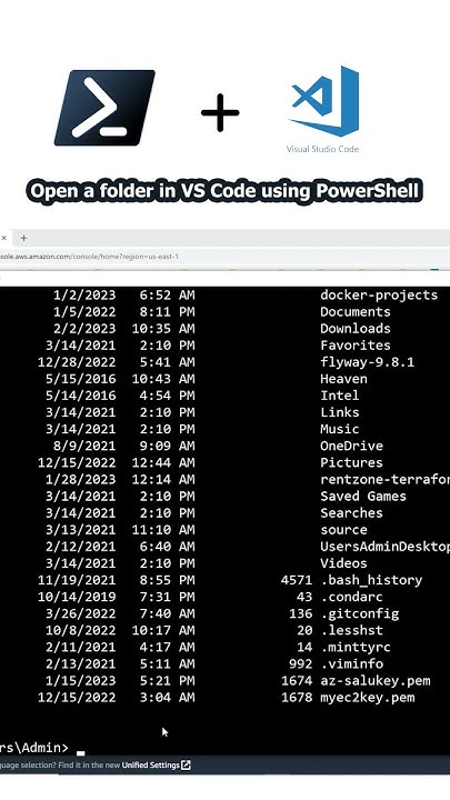 Open a folder in Visual Studio Code using PowerShell - YouTube