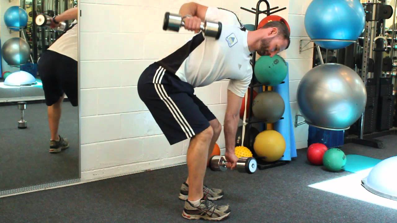 Dumbbell Bent Over Row Rotation Alternate - GymCalc.com - YouTube