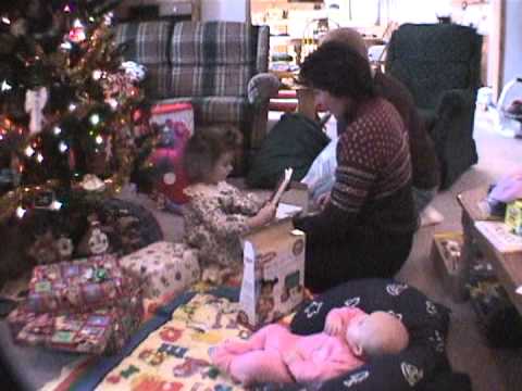 2002 12 25 Christmas Day 1 Opening Presents - YouTube