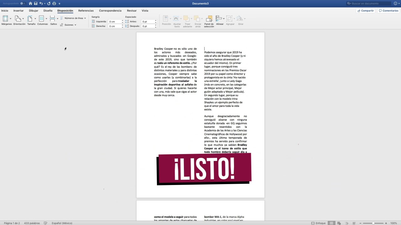 Utiliza Word para diseñar una revista o periódico - YouTube