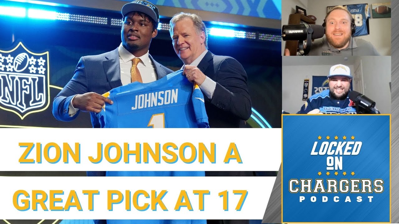 Chargers Draft Guard Zion Johnson In Round One - YouTube