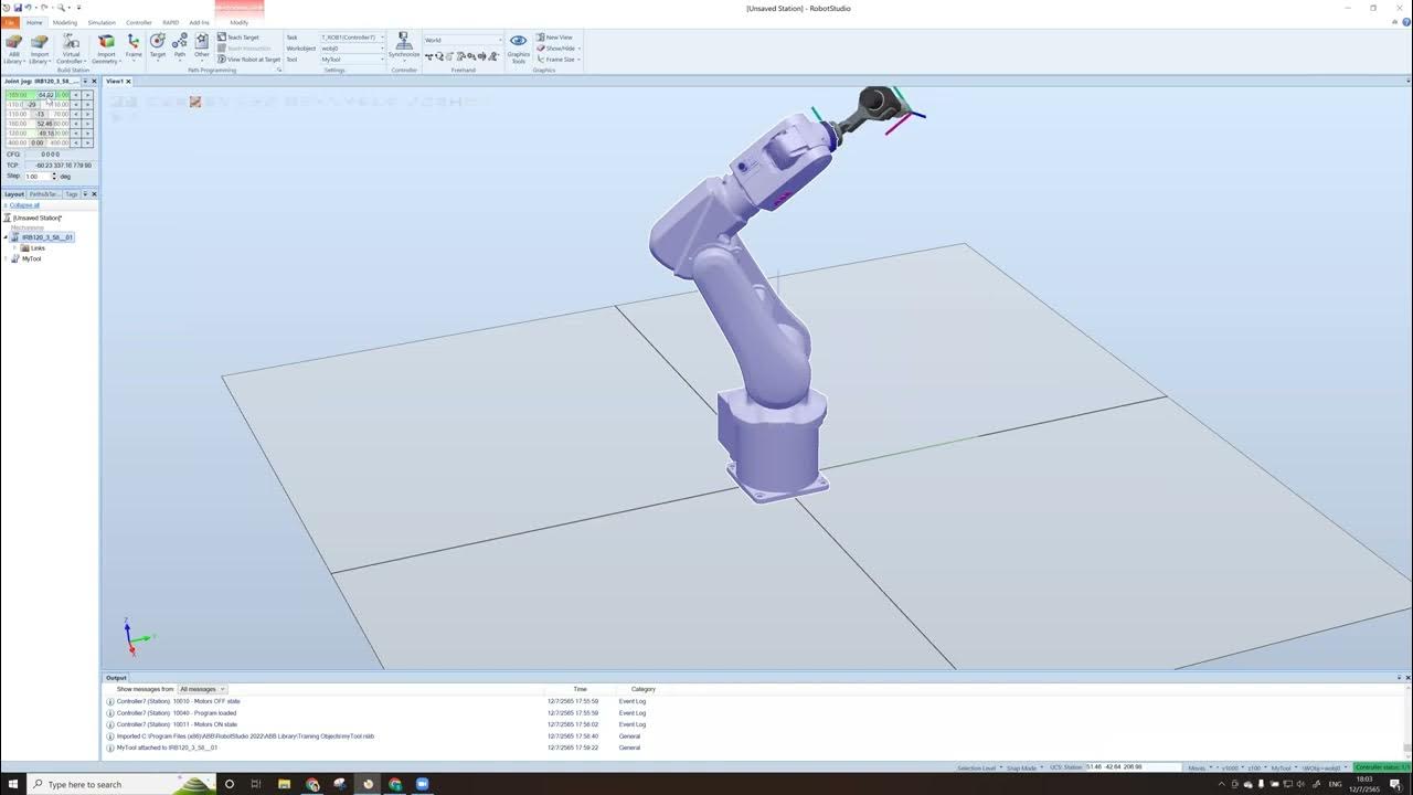 การสอนและบันทึกตำแหน่งและเขียนโปรแกรม RAPID ง่ายๆ - YouTube