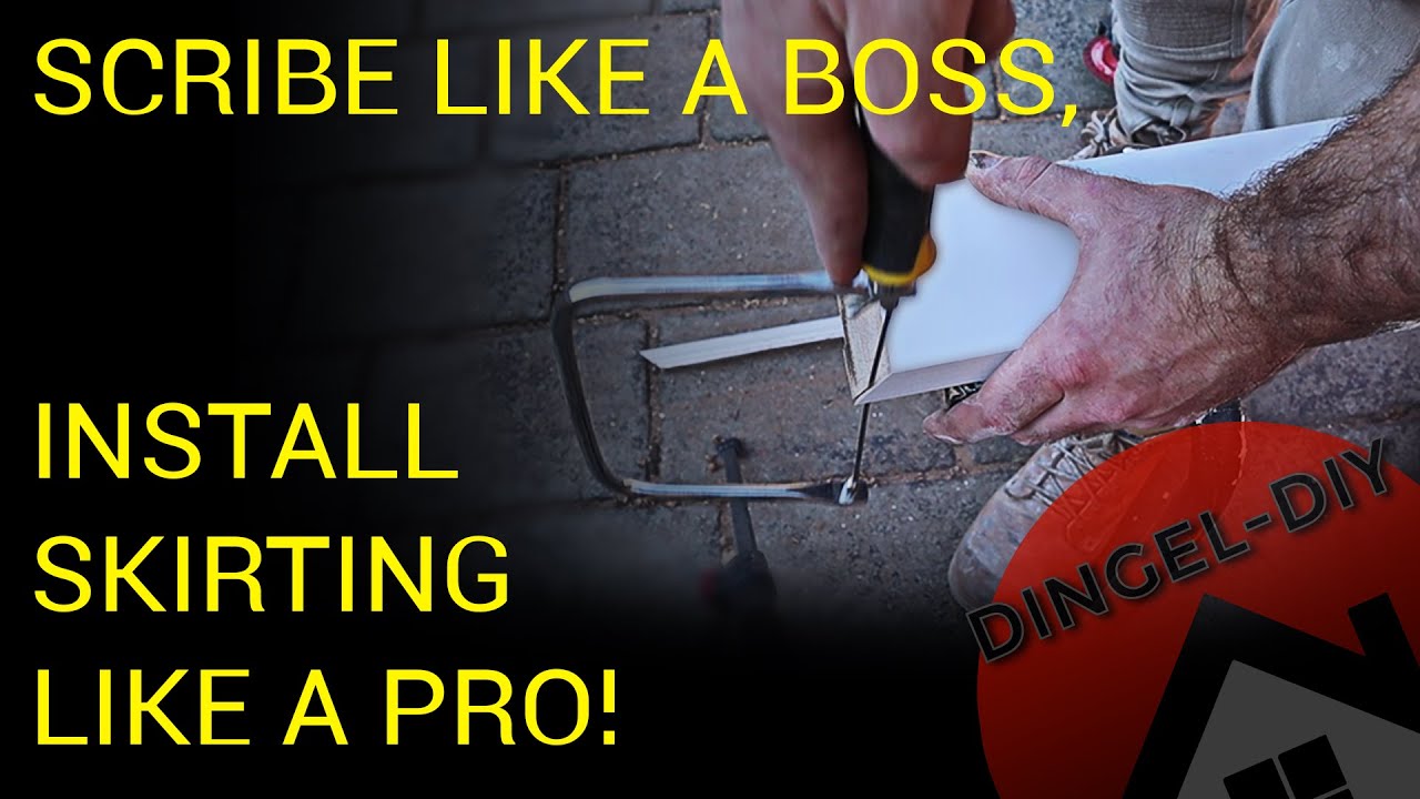 How To Scribe, Cut and Install Skirting Boards / Baseboards With Basic ...