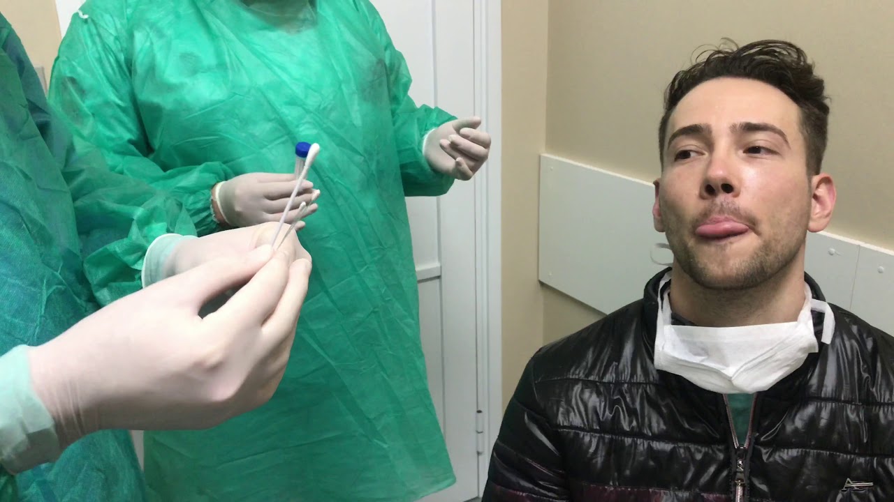 Coleta de swab combinado (nasofaringe/orofaringe) - YouTube