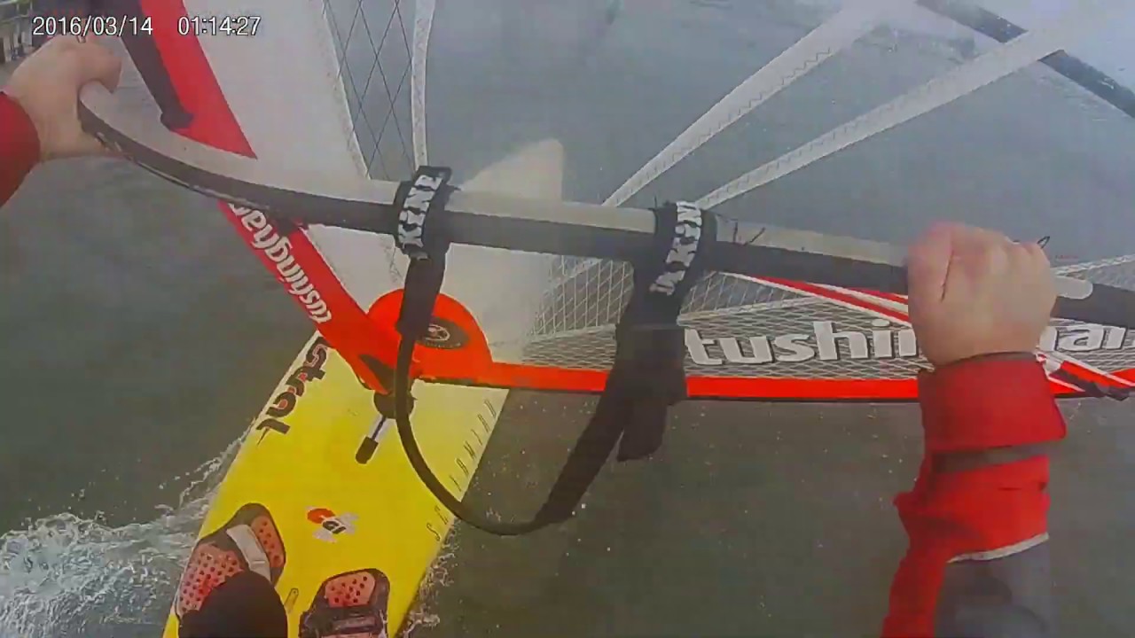 OLDSKOOL windsurfing on the screamer 2 (Mistral) (20190928) - YouTube