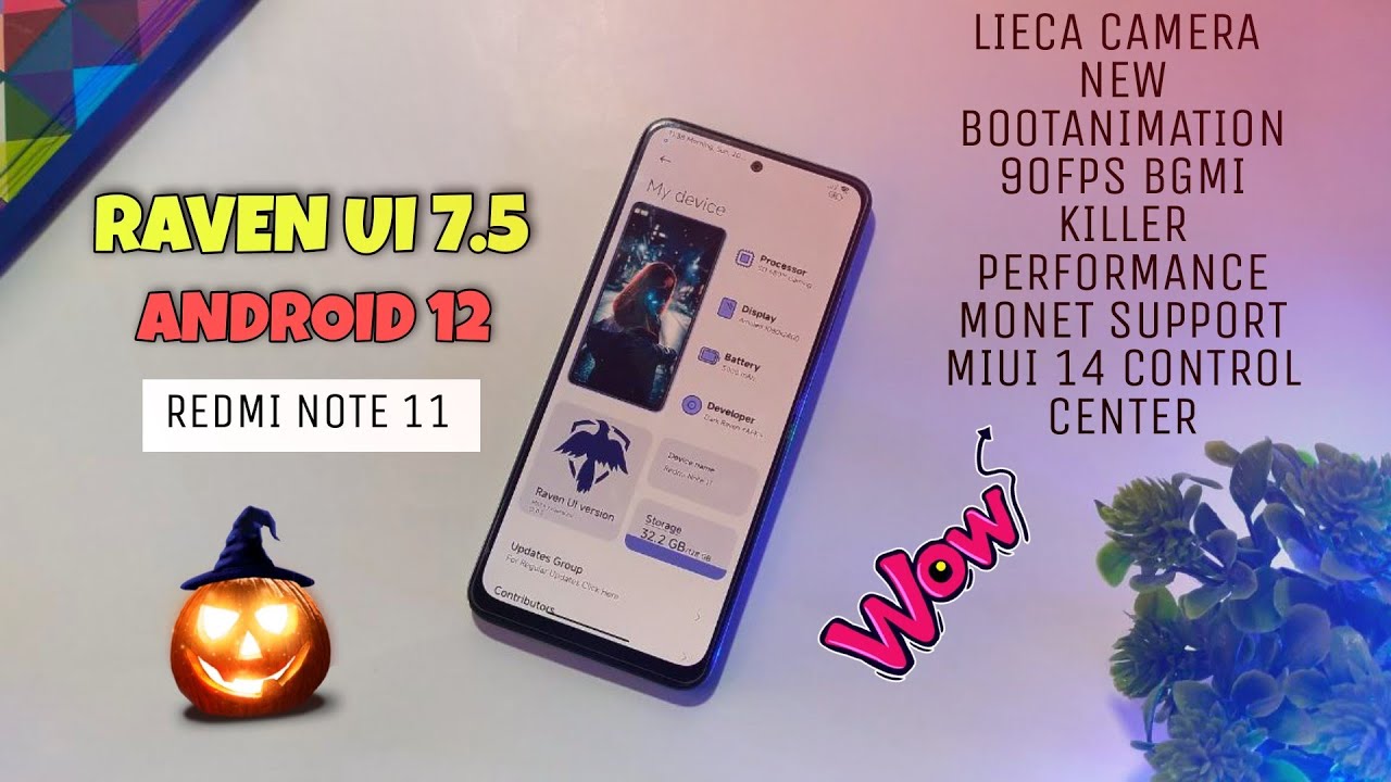RAVEN UI 7.5 , Android 12 😍 Redmi note 11 | super performance, MIUI 14 ...