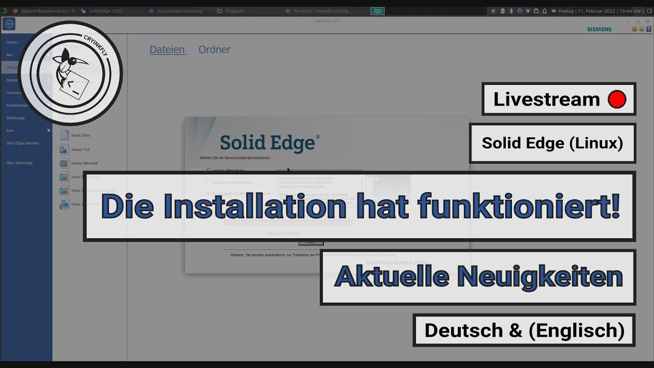 Die Installation von Solid Edge 2022 unter Linux hat funktioniert! 🎉 ...