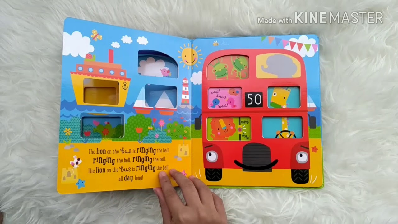 The Wheels On The Bus Board Book - A Fun Book with Peek-Through ...