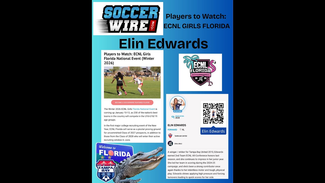 Let's get ready for the Florida Girls ECNL National Showcase Jan 10-12 ...