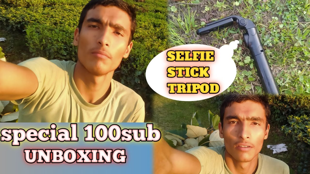 100sub special unboxing selfie stick tripod.tirtha vlogs hindi vlogs - YouTube