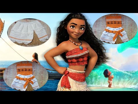 Crochet disney's moana skirt tutorial - YouTube