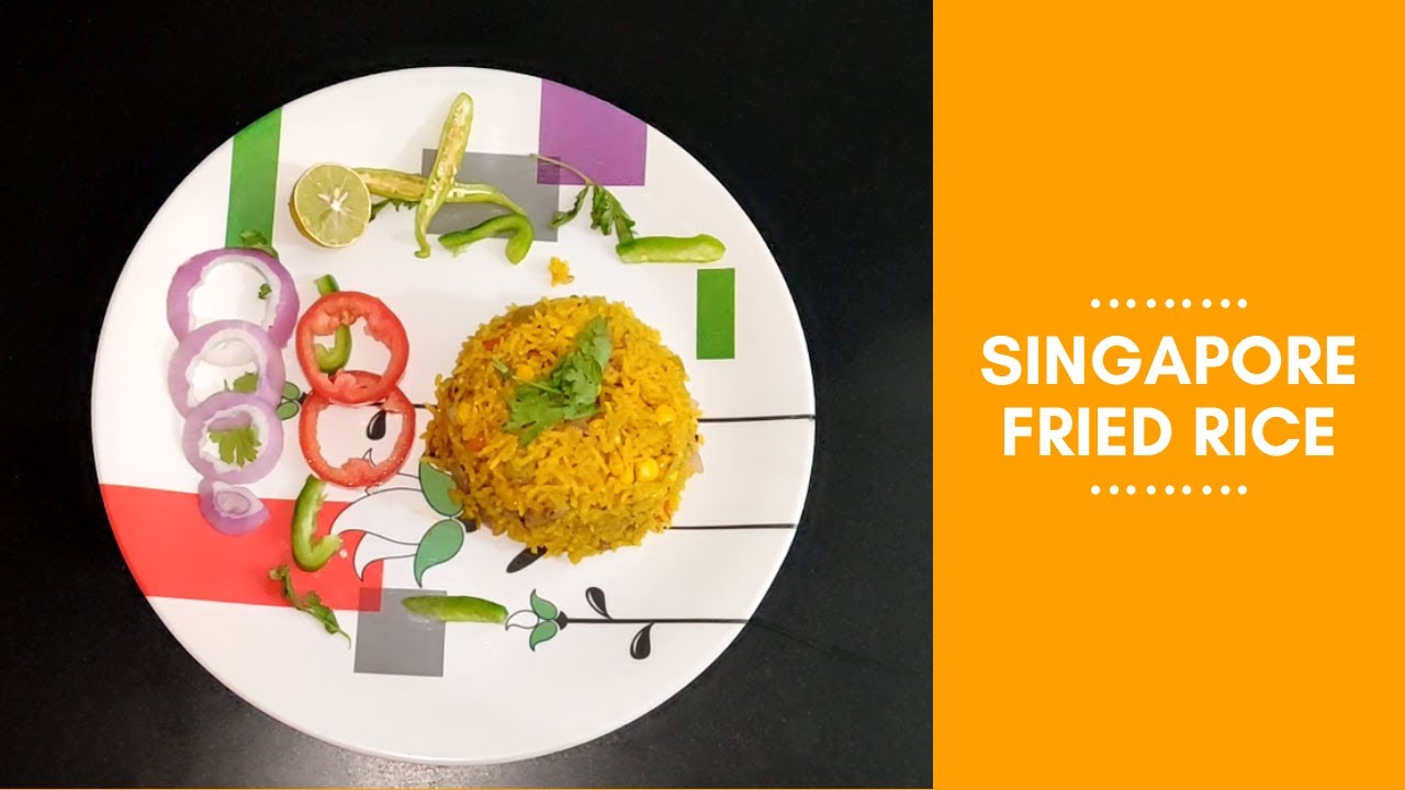 Veg Singapore Fried Rice Recipe - Quick & Unique Recipe - सिंगापुर ...