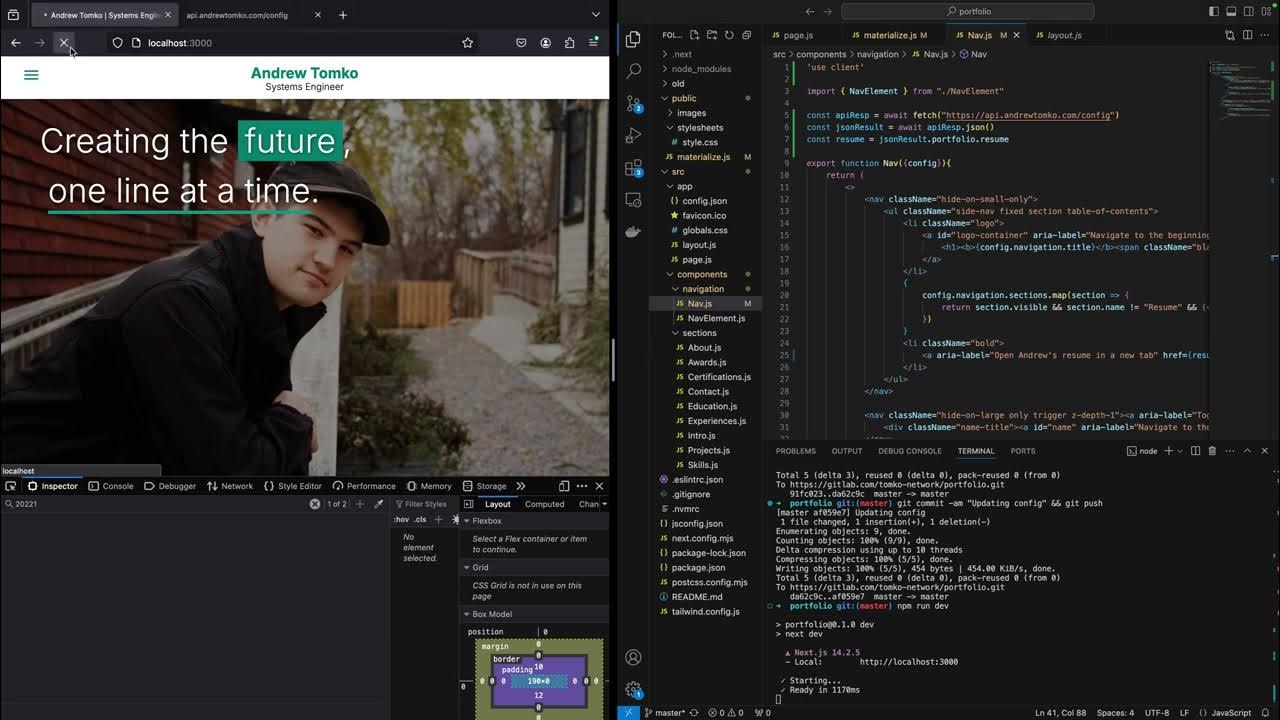 A Backend Developer's Journey | Converting an HTML5 Portfolio to React/Next.js | Part 7 ...