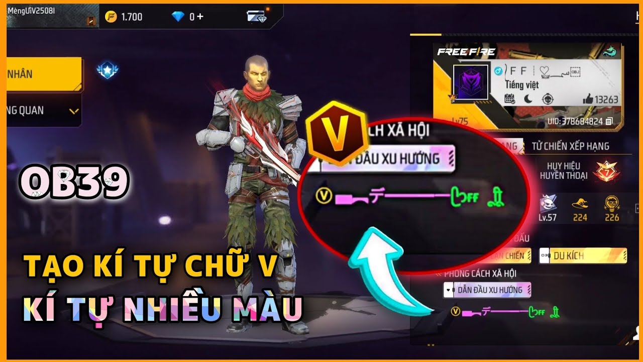 [Free Fire] Cách Có Chữ V Trong FF - Kí Tự Màu FF OB39 | GC SKYLER ...