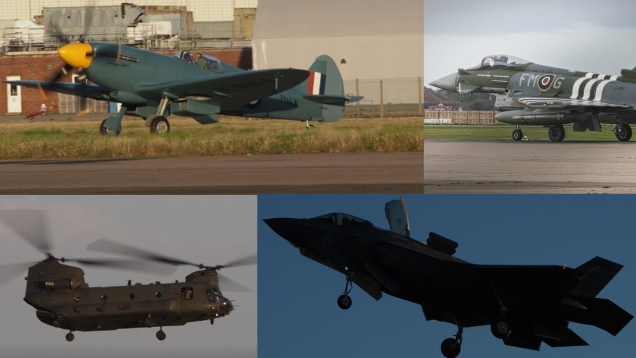 Eurofighter Typhoons, Chinook, Spitfire, F-35s and practice display ...