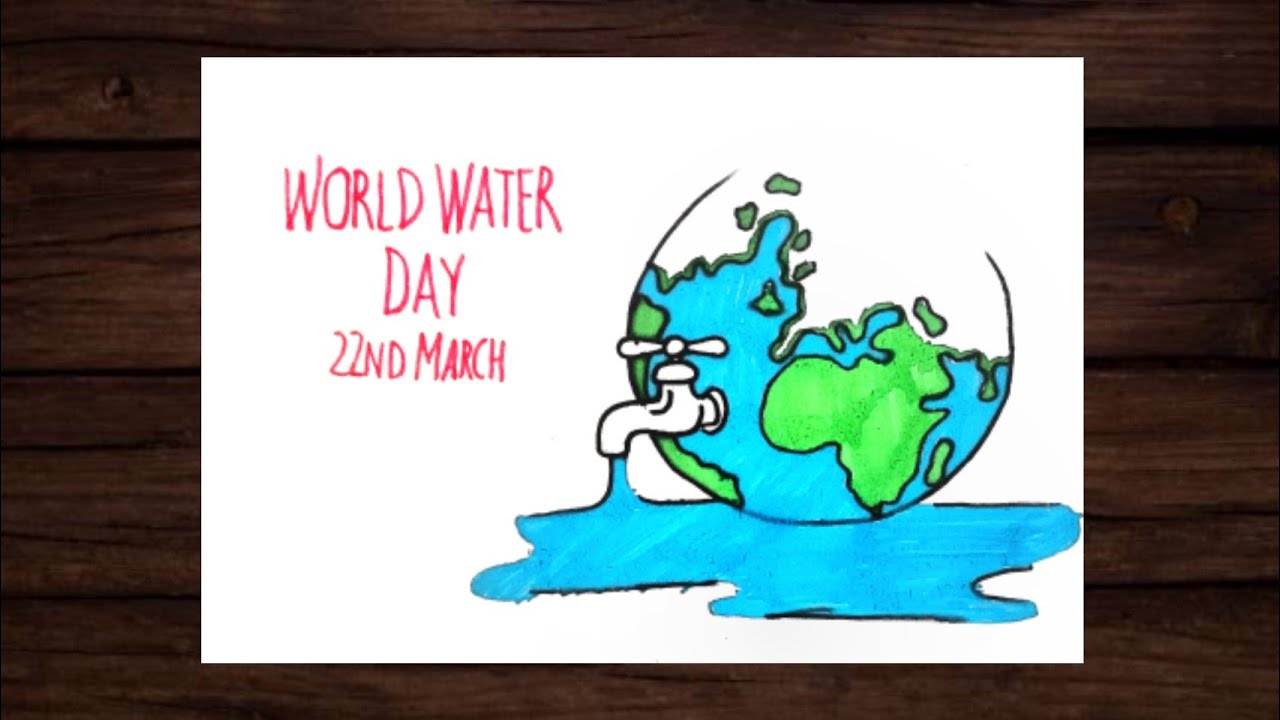 World water day poster | water drawing | save water poster | easy ...