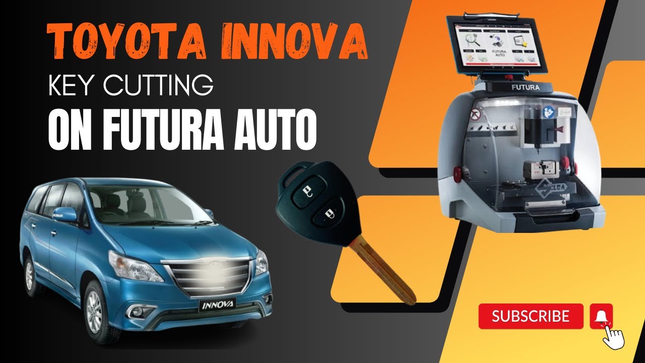 Toyota Innova key cutting on Futura auto || innova key cutting tutorial ...