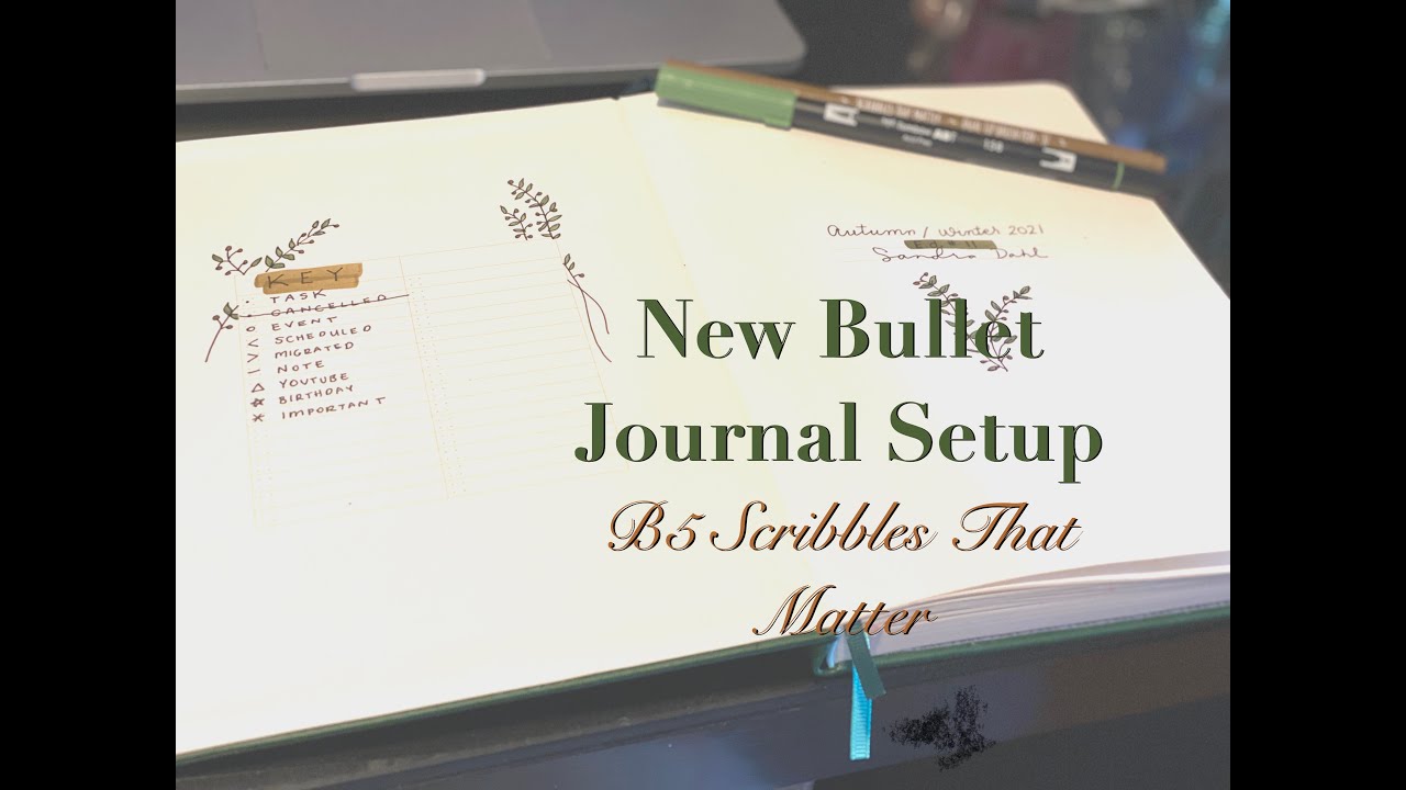 New Bullet Journal Set Up || B5 Scribbles That Matter - YouTube