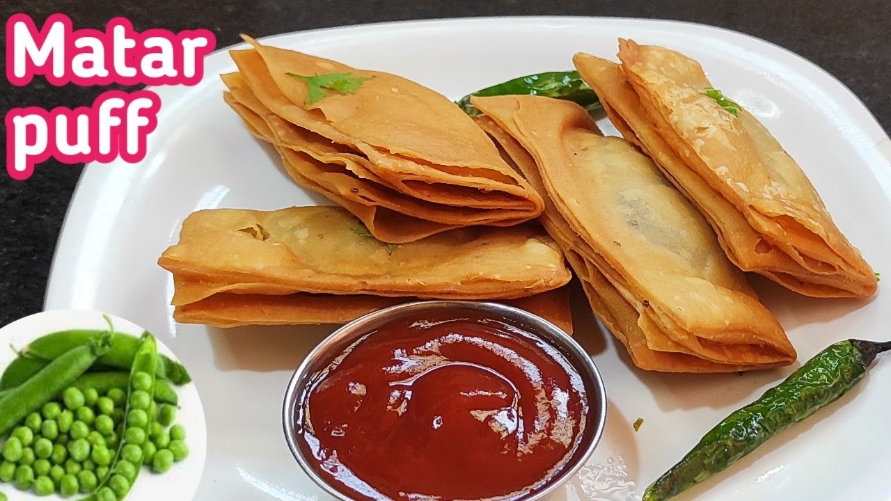 matar recipe//matar snacks recipe//मटार पफ रेसिपी//वाटाण्याचे चटपटे पफ ...
