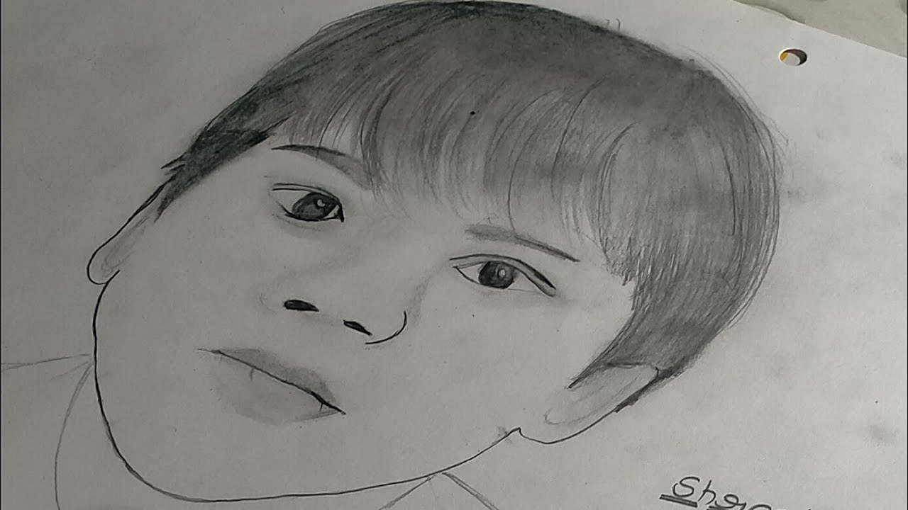 how to make a easy boy sketch || step by step || the SP sketch - YouTube