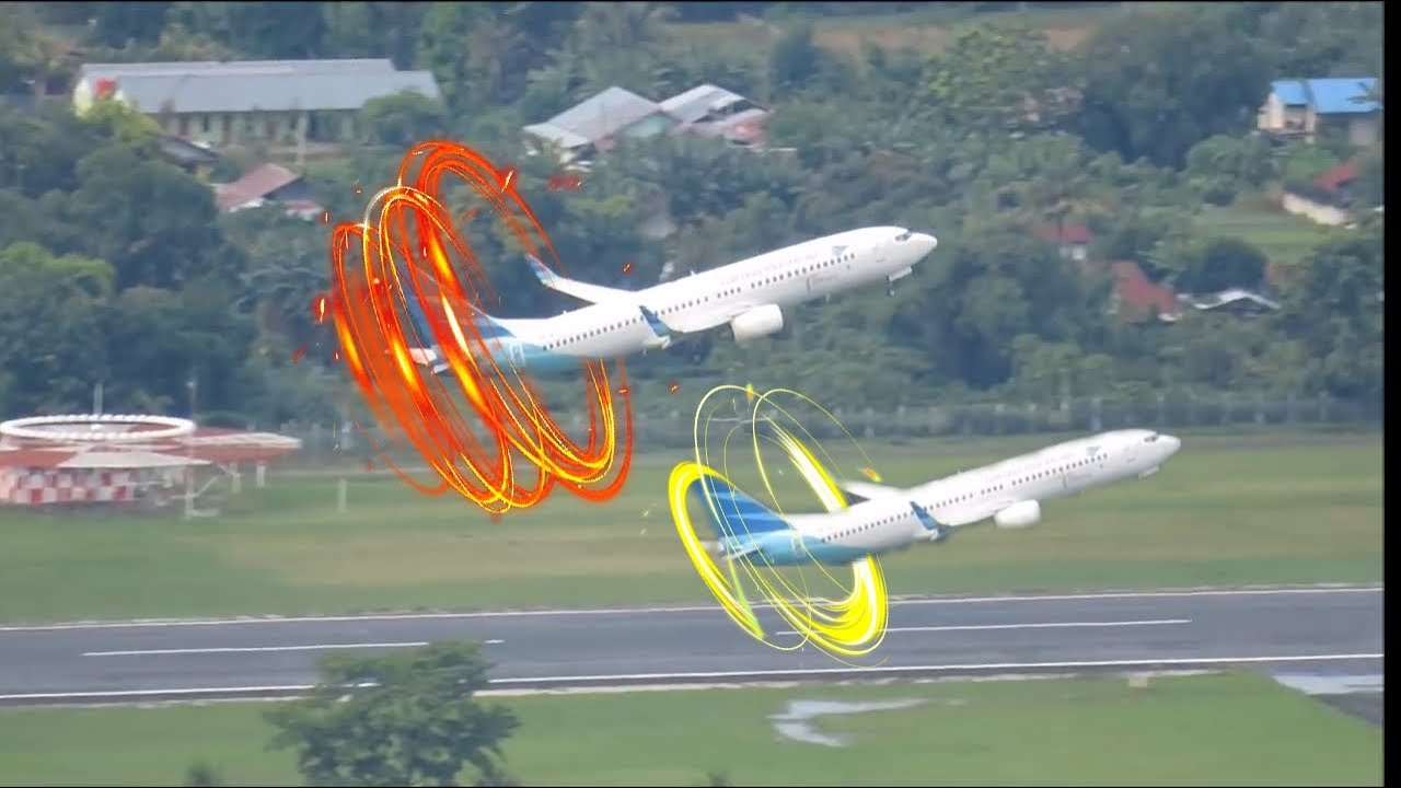 Melihat Dari Dekat Manuver Pesawat Di Landasan Bandara Yang Akan Take ...