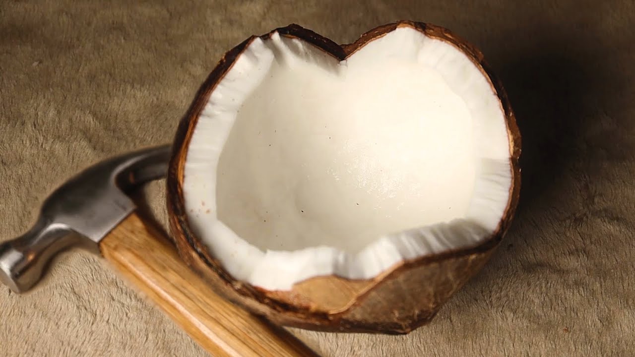 ASMR Best Coconut Sounds🥥 코코넛 소리는 처음이죠? 코코넛 속에 물소리까지 들린다.. - YouTube