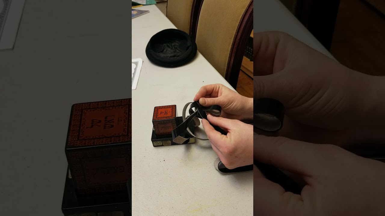 How to tie the knot of Tefilin for the head (Shel Rosh) by my local ...