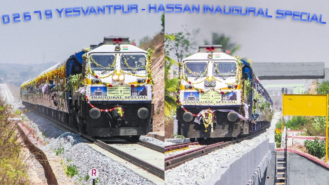 Yesvantpur-Hassan Intercity Inaugural | New Line | WDP4D Horn & Smoke ...