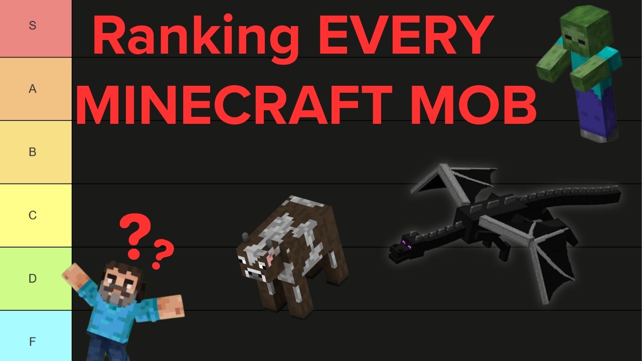 Ranking EVERY MOB in MINECRAFT - YouTube