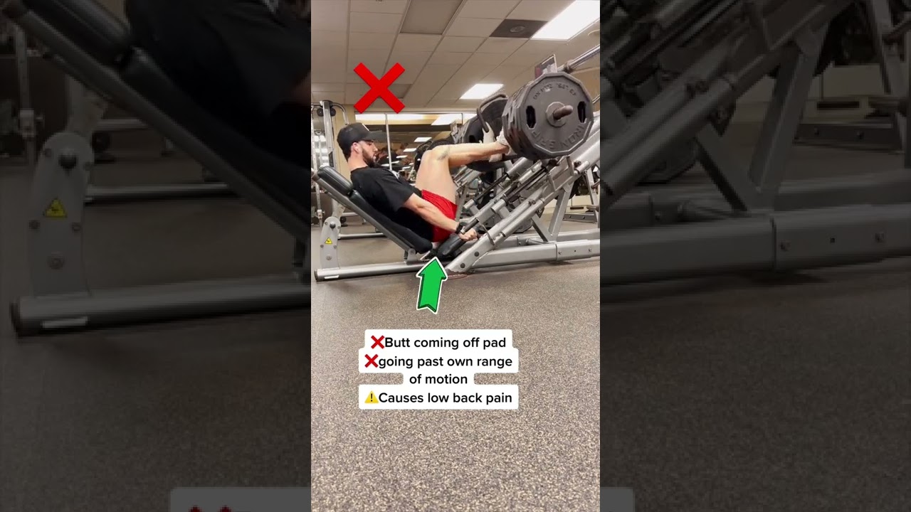RANGE OF MOTION ON LEG PRESS #legpress #rangeofmotion - YouTube