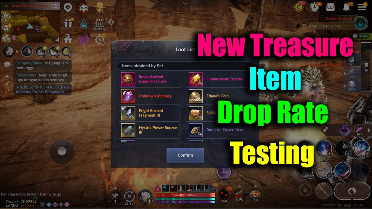 Black Desert Mobile New Treasure Item Drop Rate Testing - YouTube
