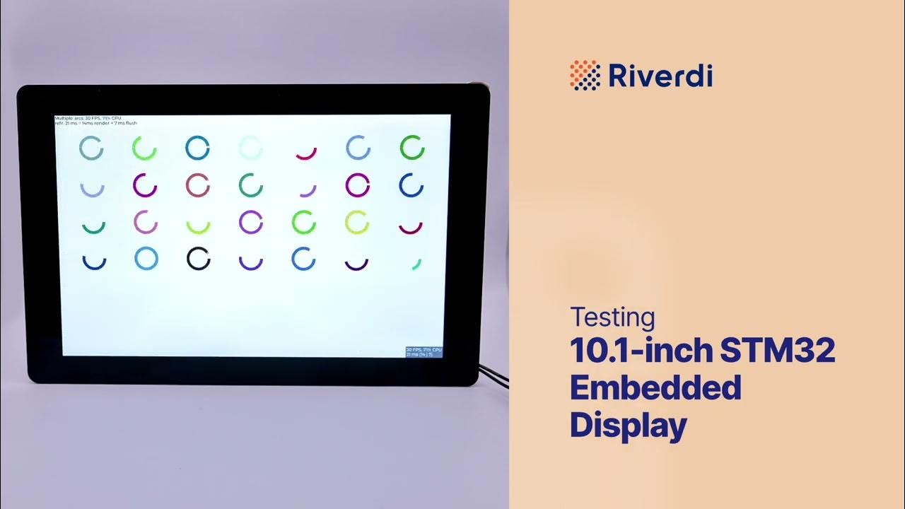 Benchmarking of 10.1-inch Riverdi STM32 - LVGL - YouTube